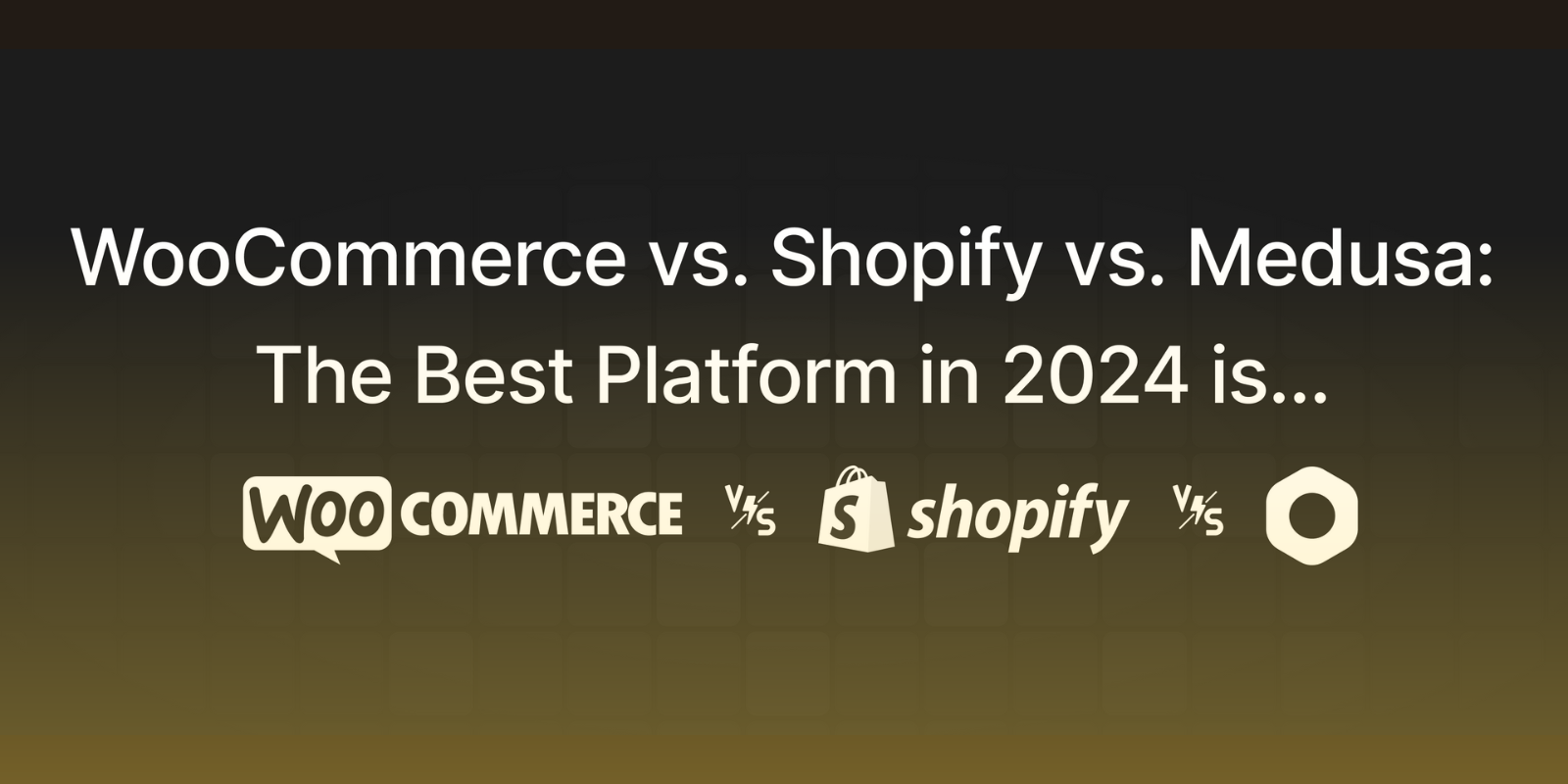 WooCommerce vs. Shopify vs. Medusa: The Best Platform in 2024 is... | Rigby